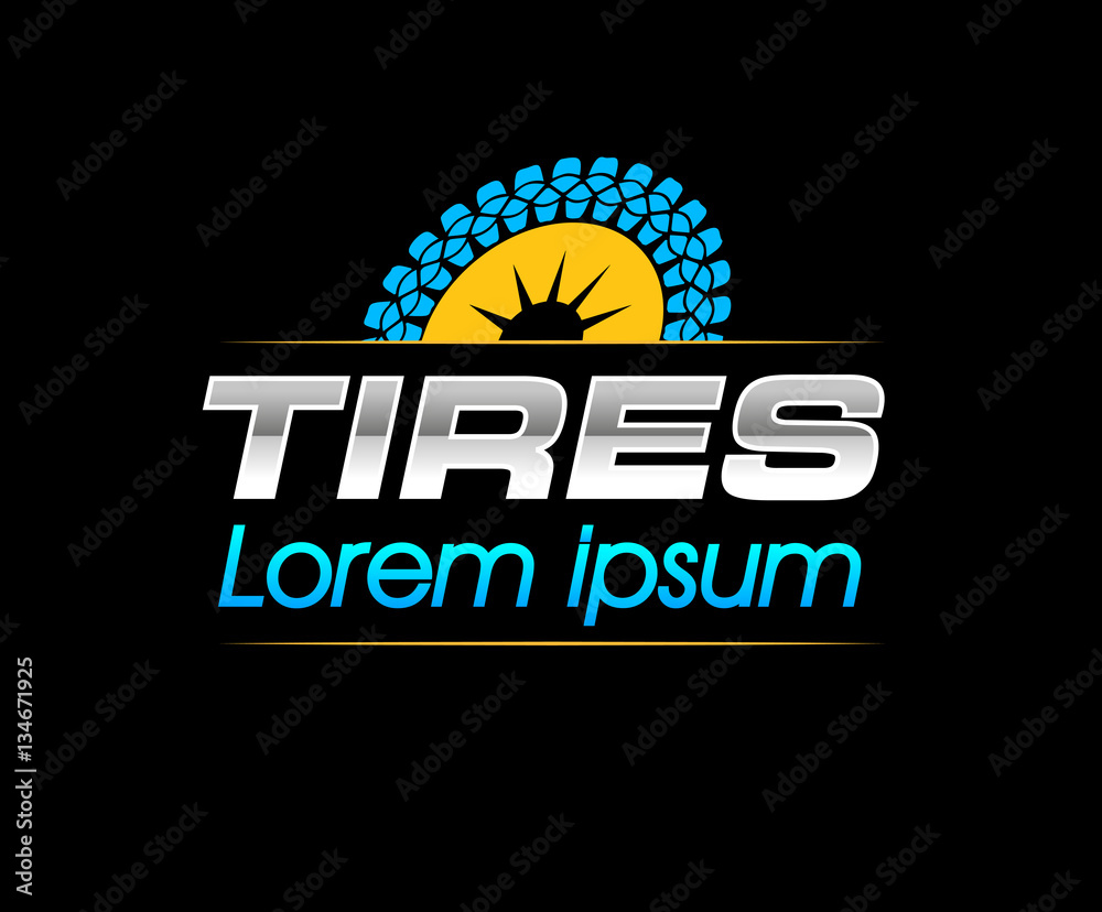 Tires Logo Design Stock Vector | Adobe Stock