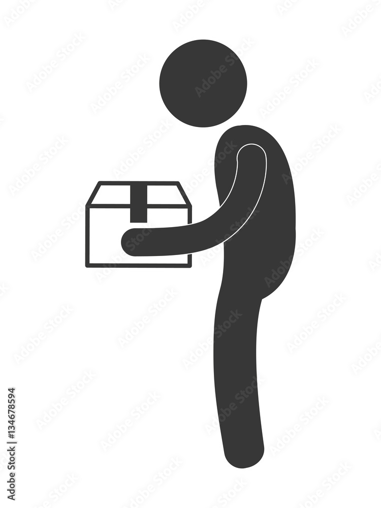 package delivery and logistics related pictogram icon image vector ...