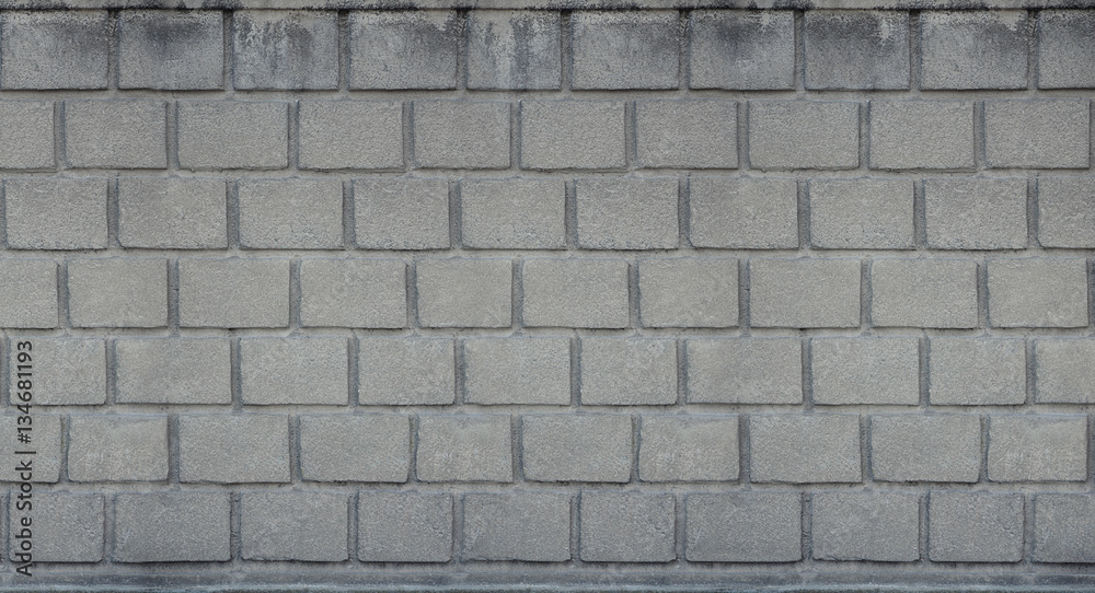 Weathered stained old block wall background. Texture of an old wall of ...