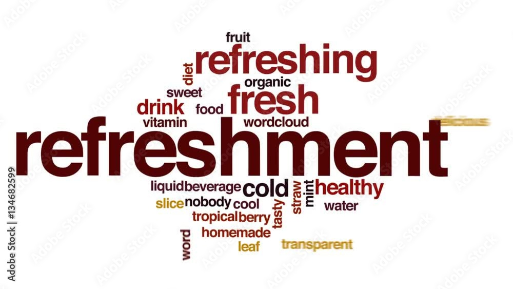 Refreshment animated word cloud, text design animation. Stock-Video ...