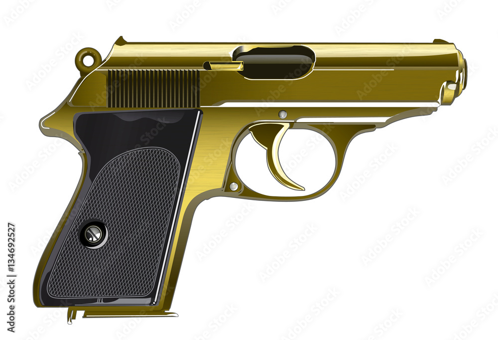Handgun - Vector Illustration Stock Vector | Adobe Stock
