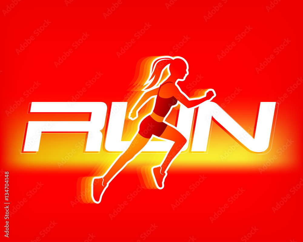 Run logo template. Sport logotype template, sports club, running club ...