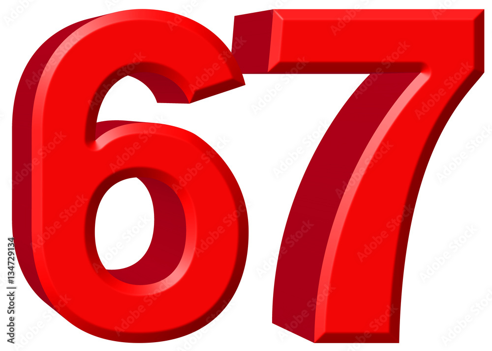 Numeral 67, sixty seven, isolated on white background, 3d render Stock ... Numeral 67, sixty seven, isolated on white background, 3d render Stock ...
