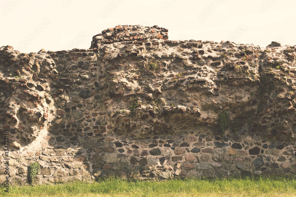 ancient ruined wall Stock Photo | Adobe Stock