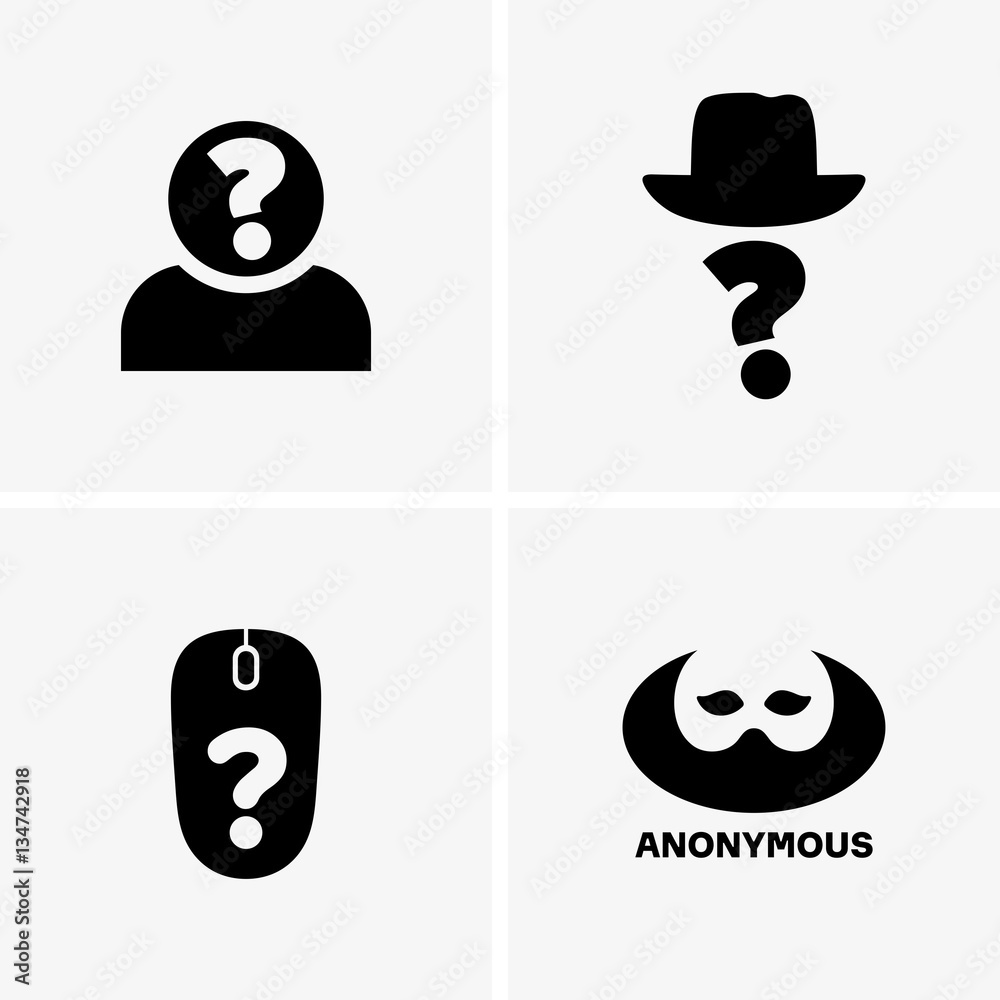 Anonymous symbols Stock Illustration | Adobe Stock