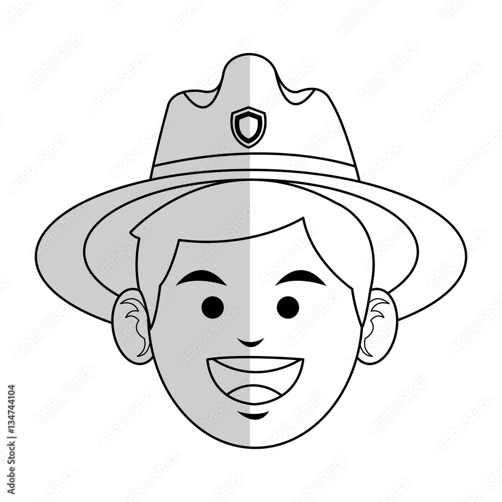 forest ranger icon over white background. vector illustration Stock ...