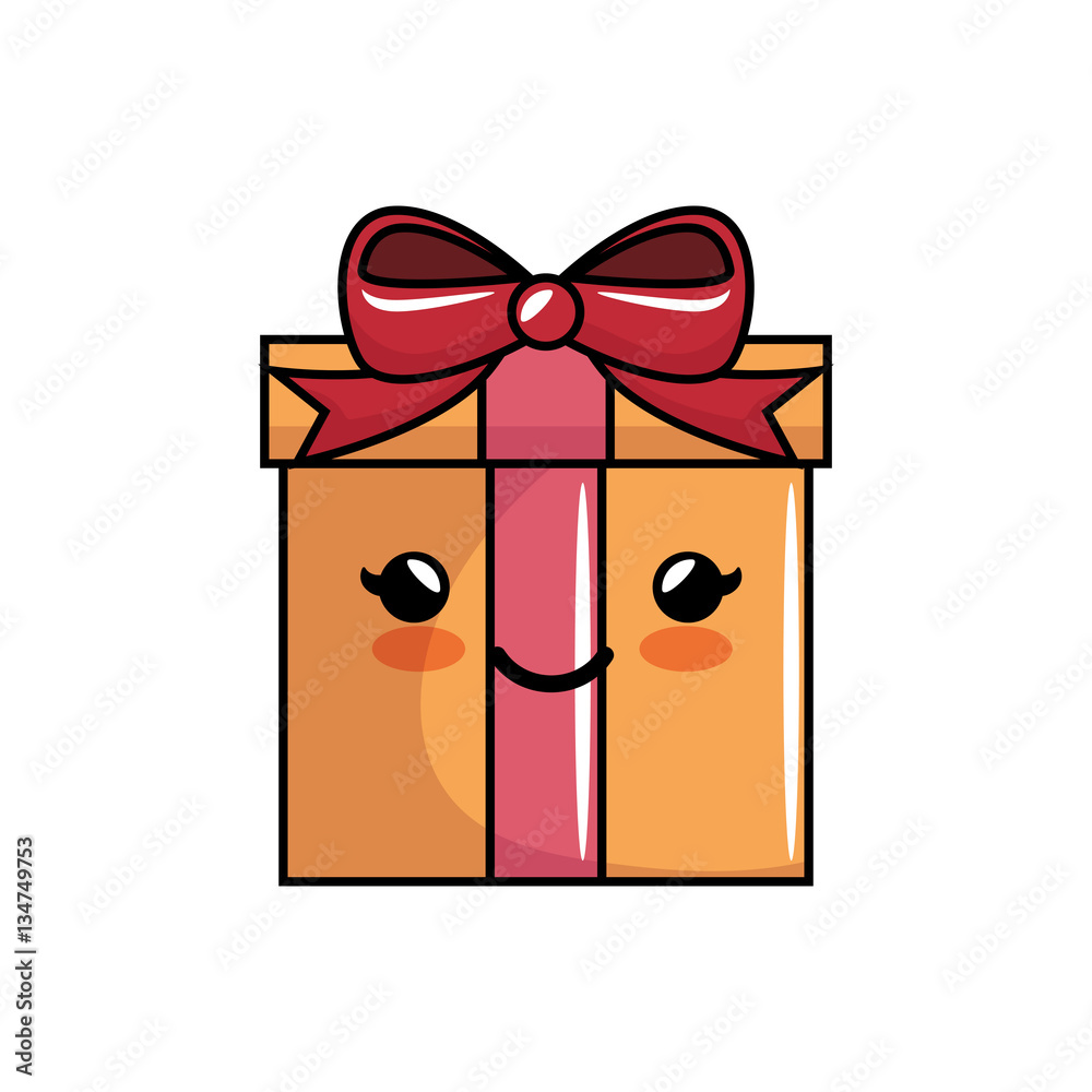 cute gift character icon vector illustration design Stock Vector ...