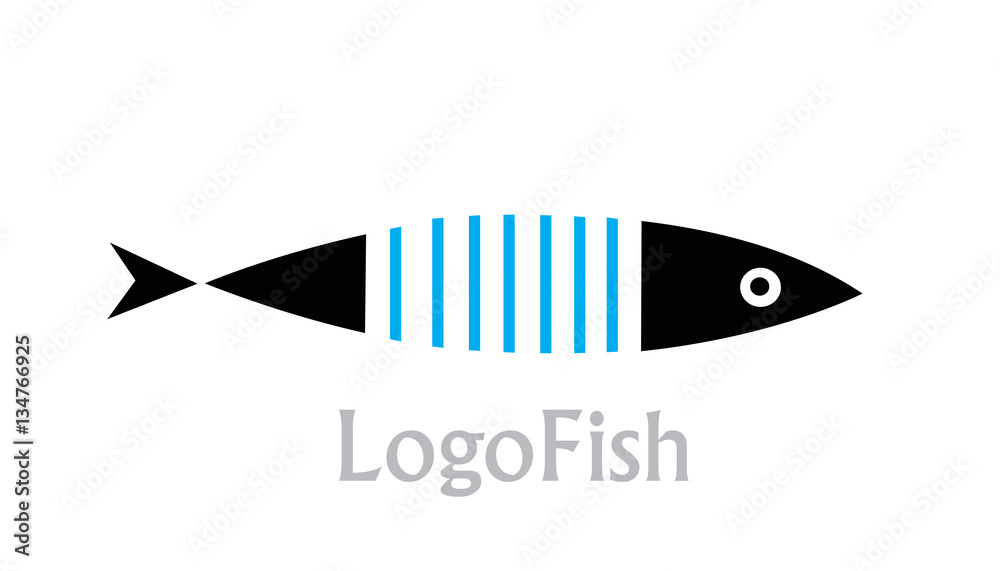 Fish Skeleton Logo Restaurant