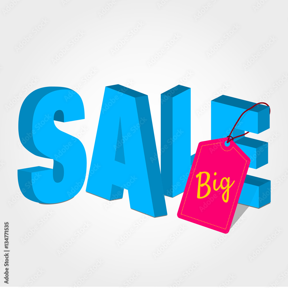 Price Tag Vector Blue