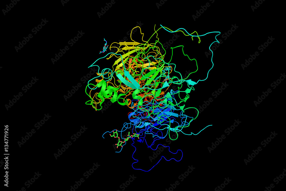 Factor VIII (3d structure), an essential blood-clotting protein, Stock ...