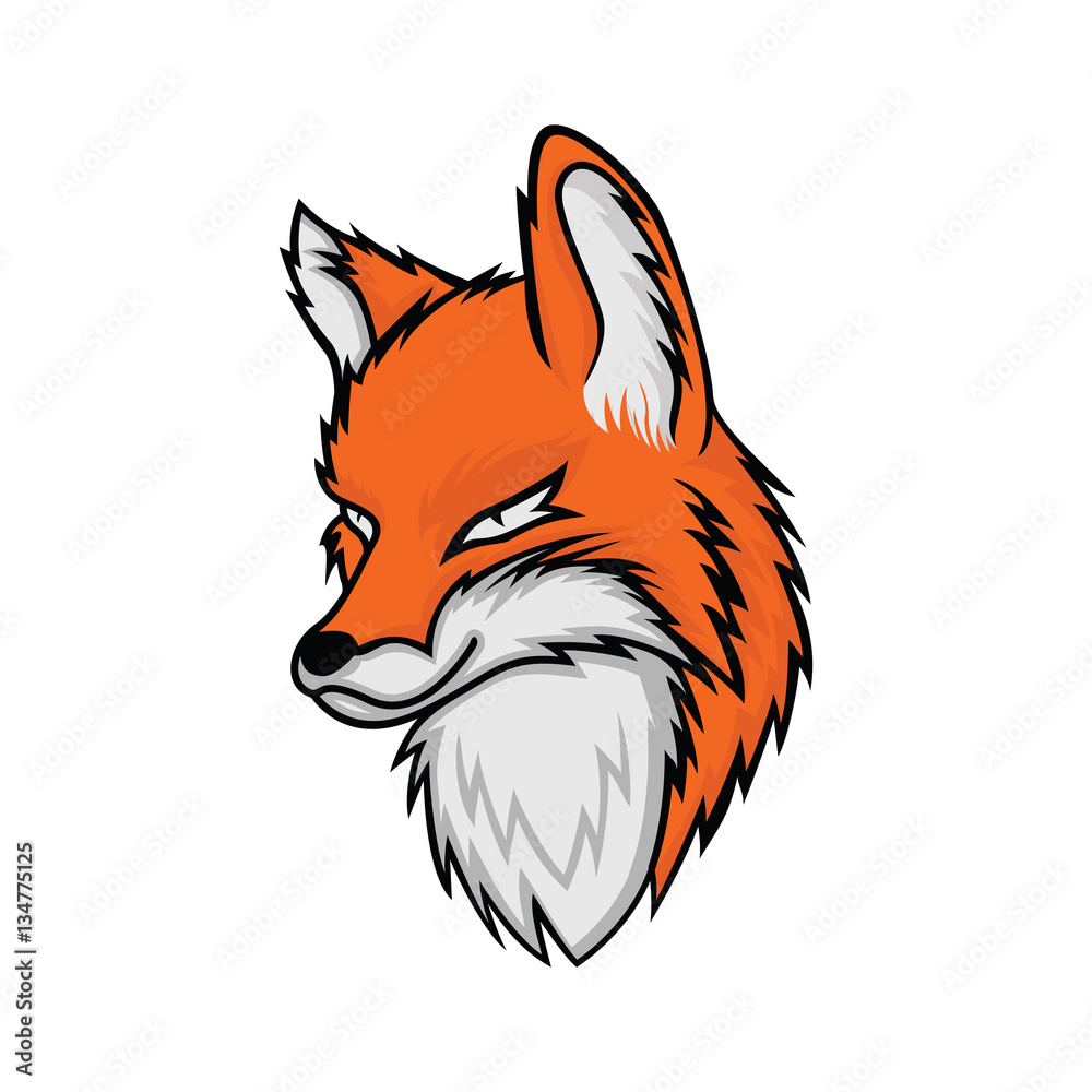 Fox Head Vector illustration Stock Vector | Adobe Stock