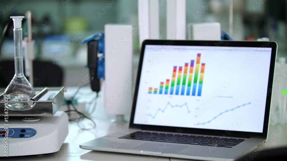 Research equipment in chemical laboratory. Chemistry laboratory ...