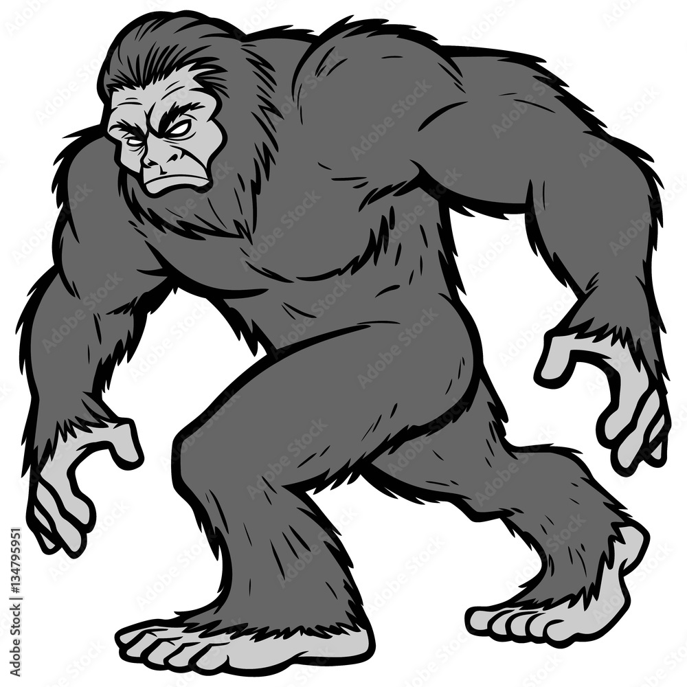 Bigfoot Mascot Illustration Stock Vector | Adobe Stock