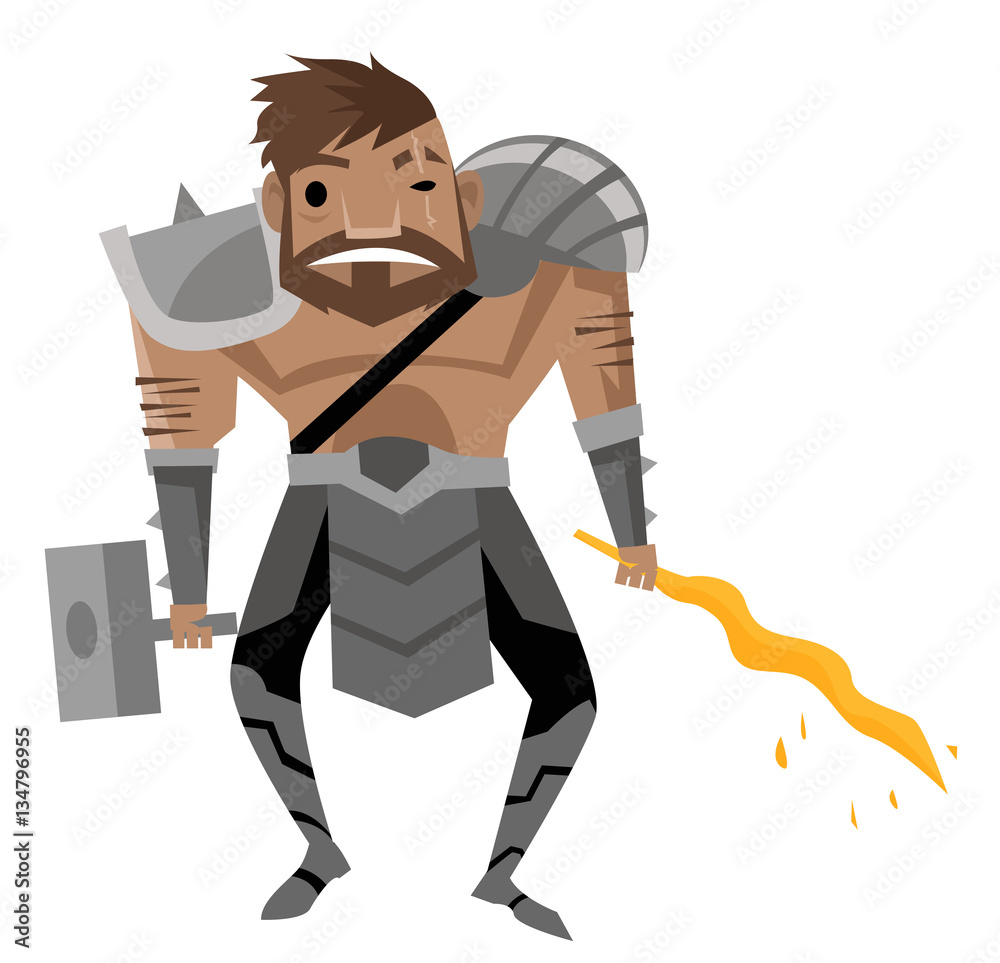 vulcan hephaestus greek roman god of the fire and the forge Stock ...