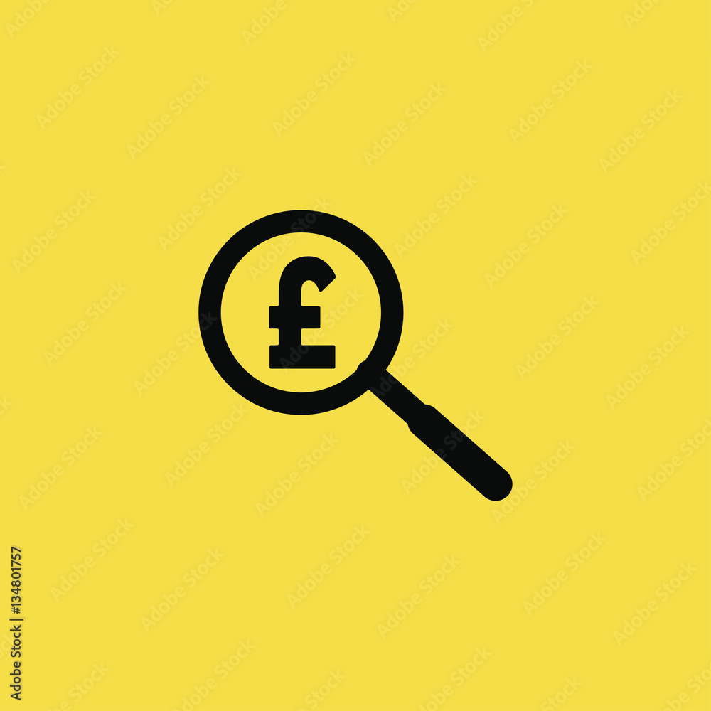 Vecteur Stock funt sterling icon isolated sign symbol. Flat Vector ...