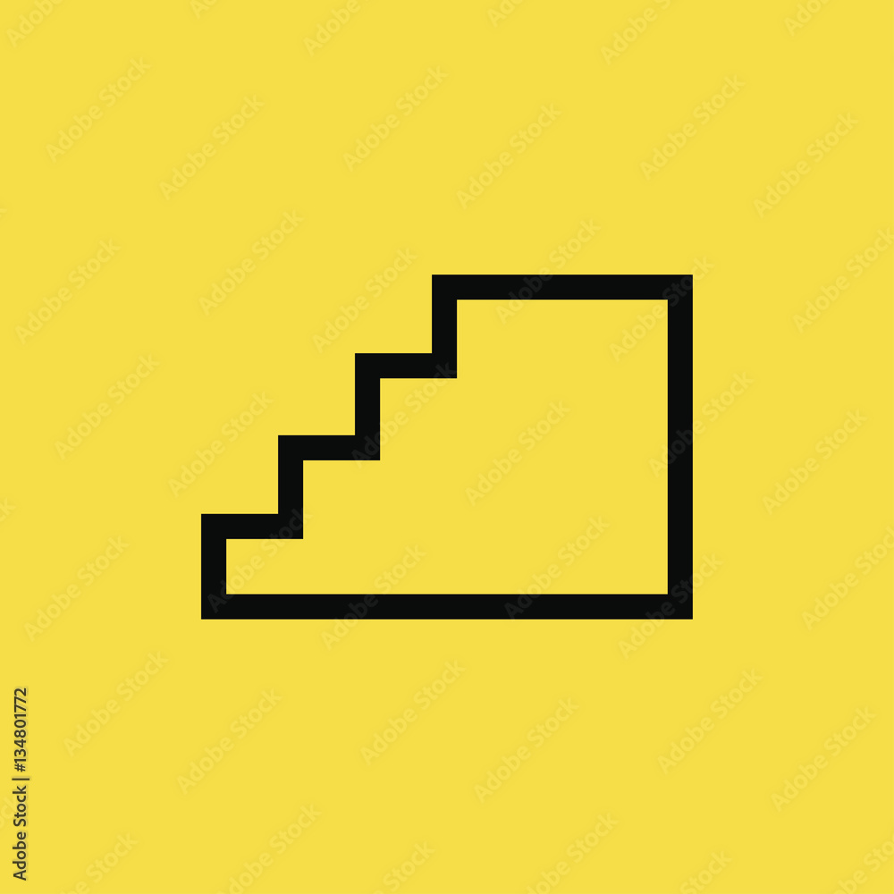 Stair icon isolated sign symbol. Flat Vector illustration. Can be used ...