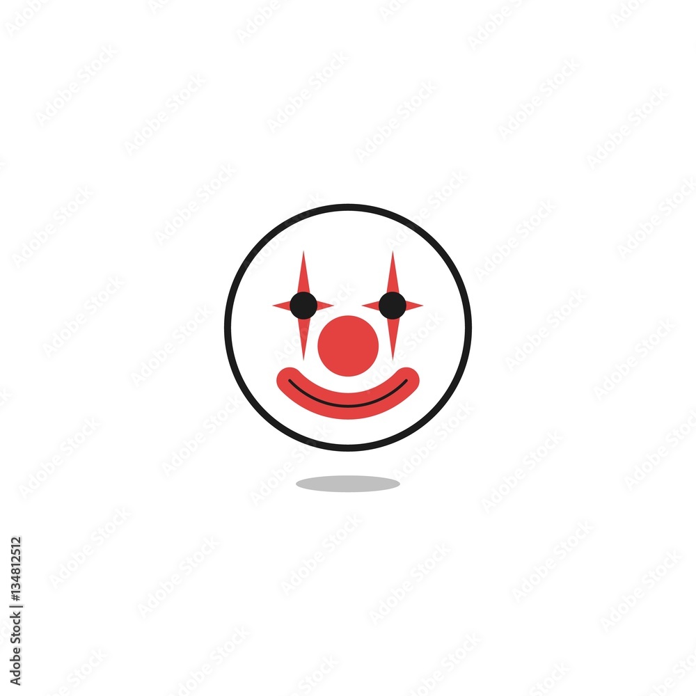Clown Face Icon or Logo Stock-Vektorgrafik | Adobe Stock