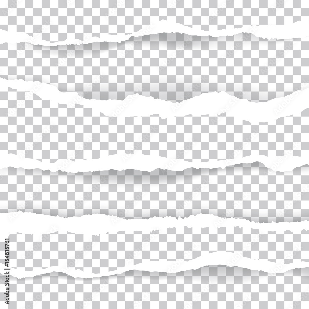 ripped paper and transparent background with space. Stock Vector ...