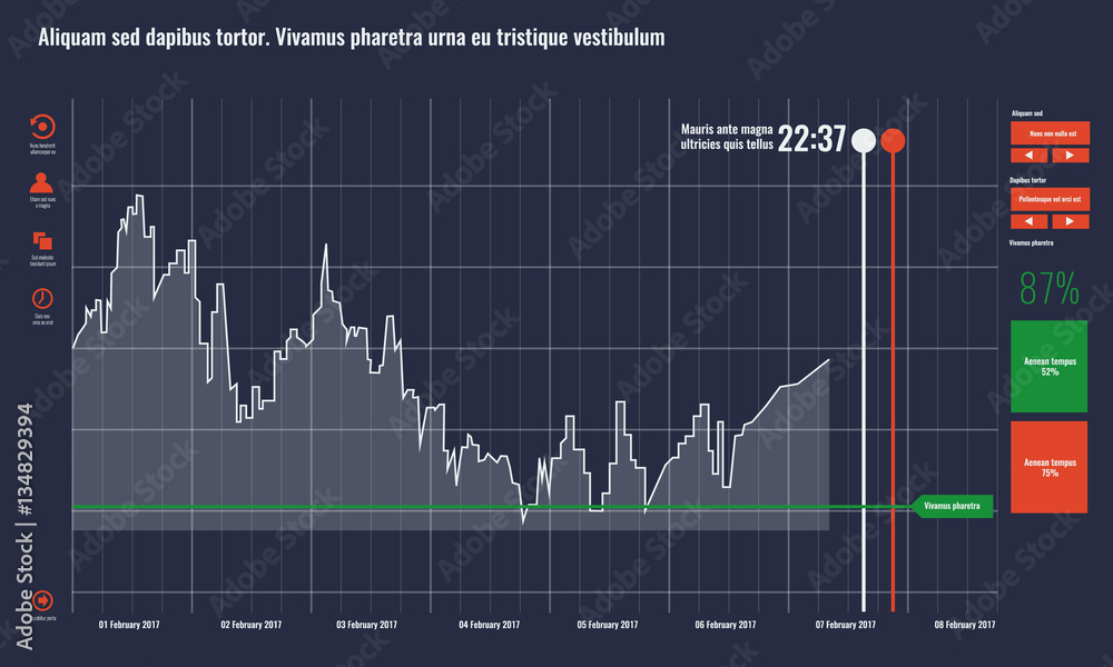 Forex chart infographic template sample. Vector illustration Stock ...