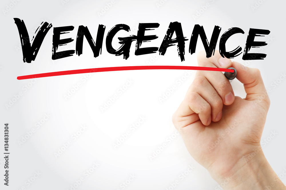 Hand writing Vengeance with marker, concept background Stock Photo ...
