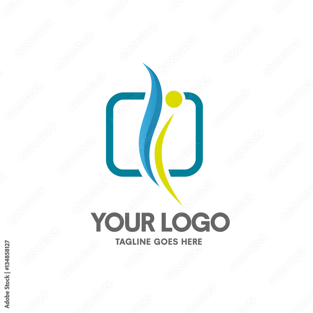 health coaching logo vector, fitness and health logo concept, coaching ...