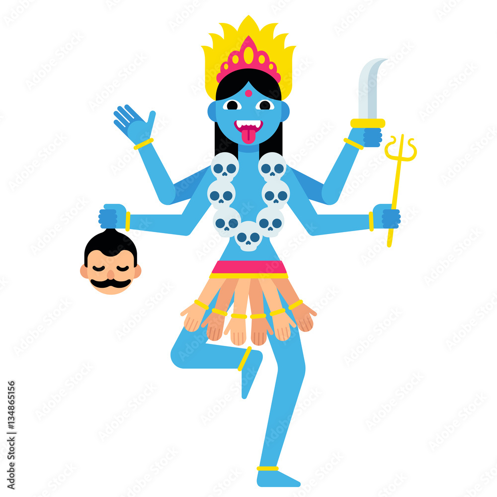 Cartoon Kali illustration Stock Vector | Adobe Stock