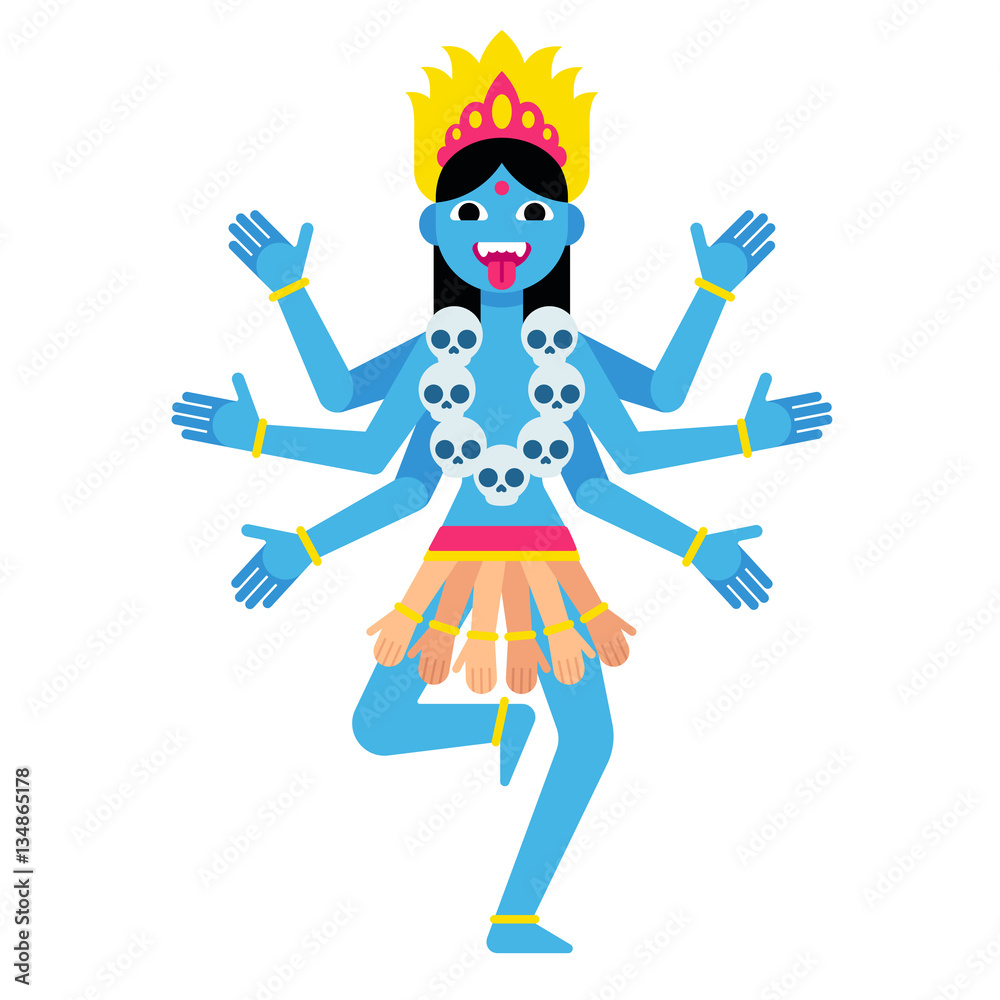 Cartoon Kali illustration Stock Vector | Adobe Stock