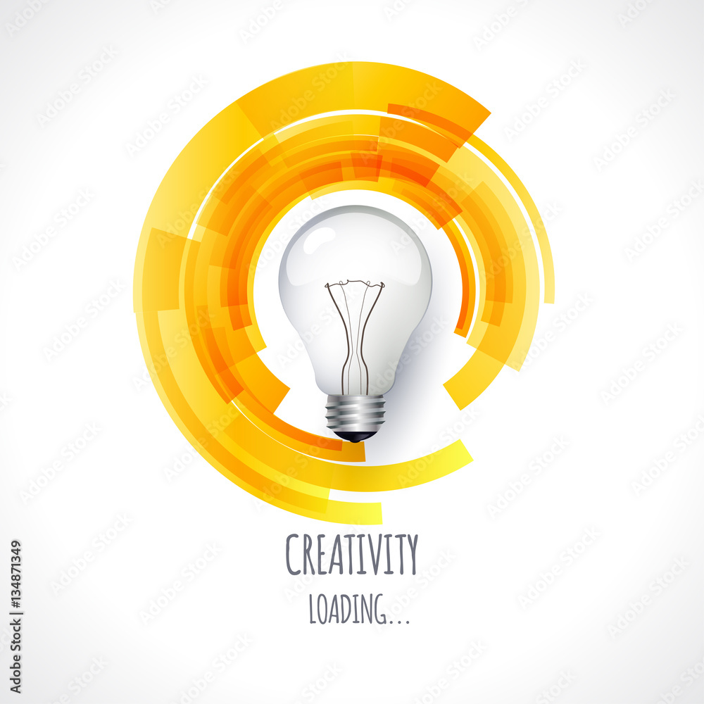 Idea. Design of progress bar, loading creativity Stock Vector | Adobe Stock