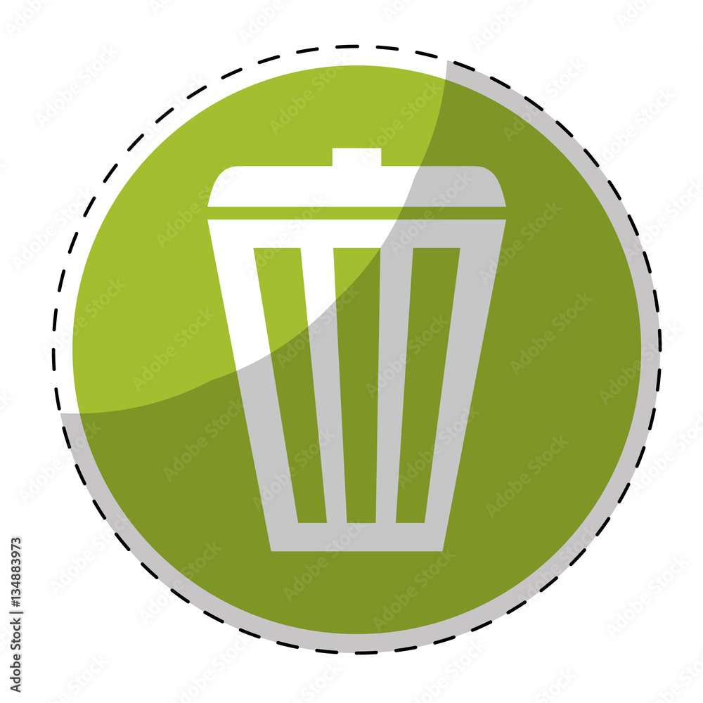 trash can button icon image vector illustration design Stock Vector ...