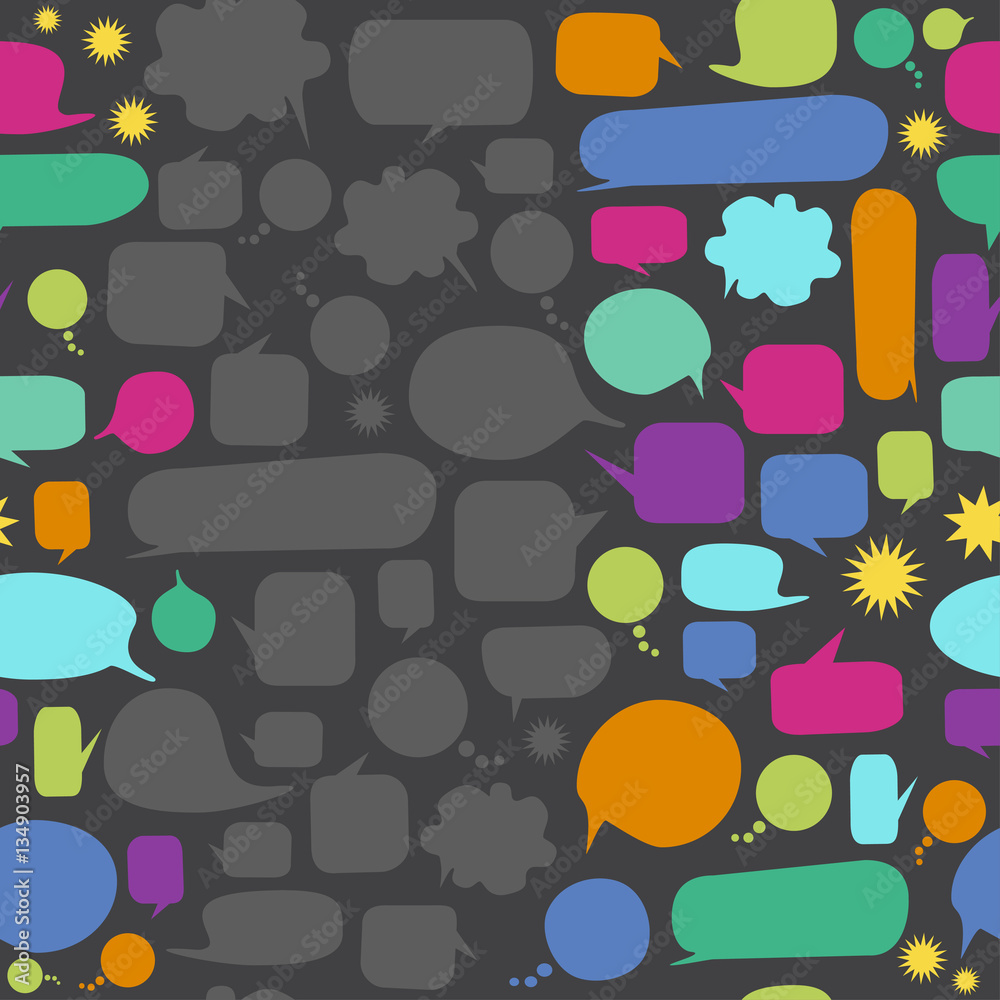 Seamless speech bubble background with text space. Vector Stock Vector ...