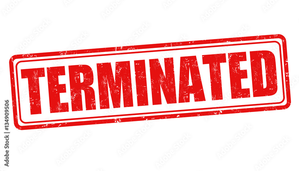 Terminated sign or stamp Stock Vector | Adobe Stock