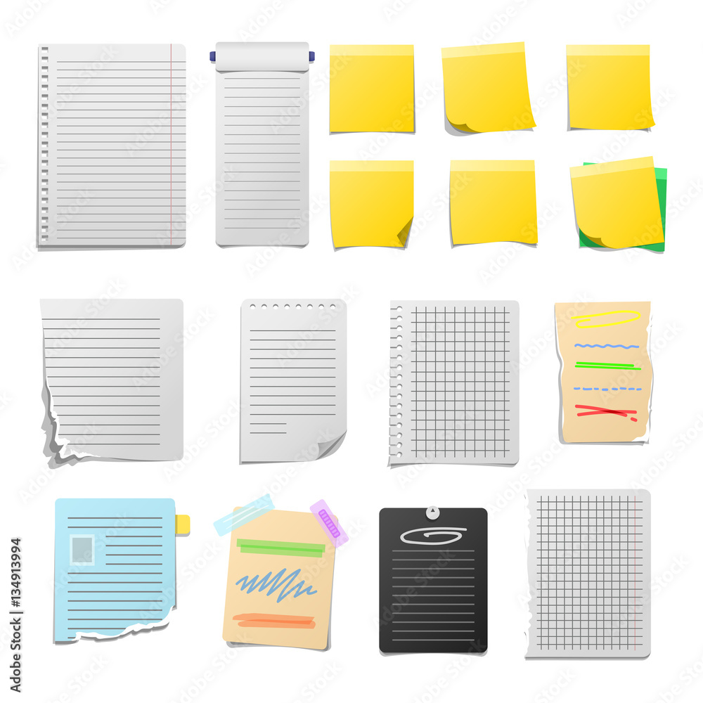 Sticker notes vector illustration. Stock Vector | Adobe Stock