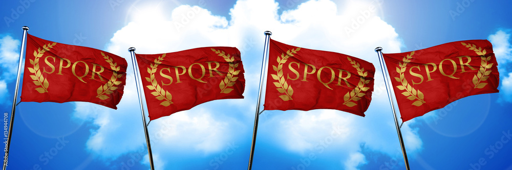 roman laurel wreath flag, 3D rendering Stock Illustration | Adobe Stock