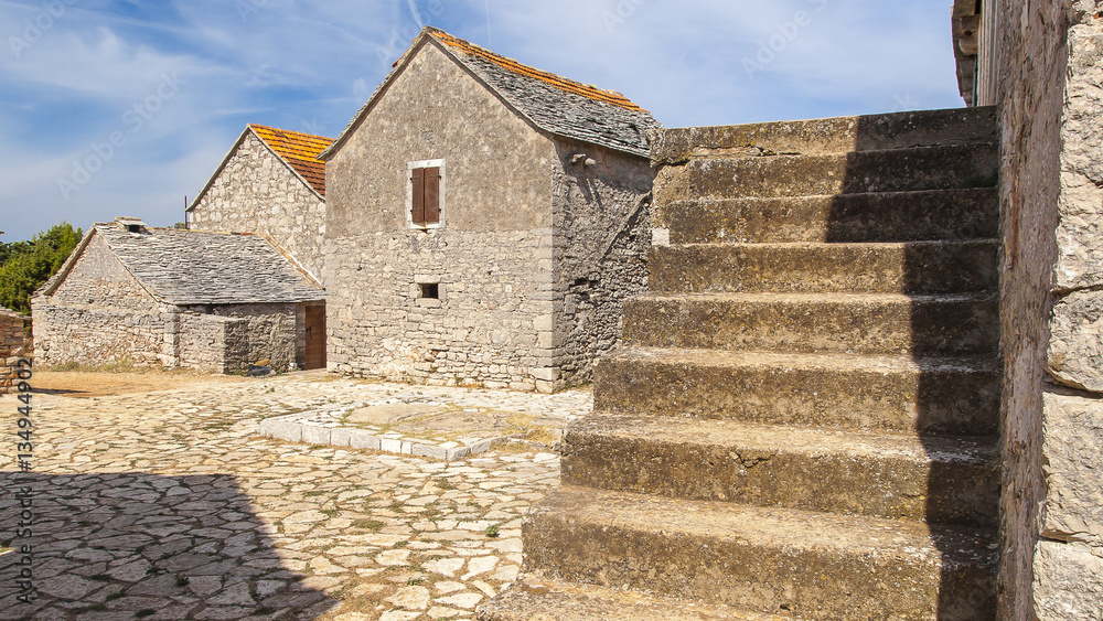 view of the village Humac on the island of Hvar foto de Stock | Adobe Stock