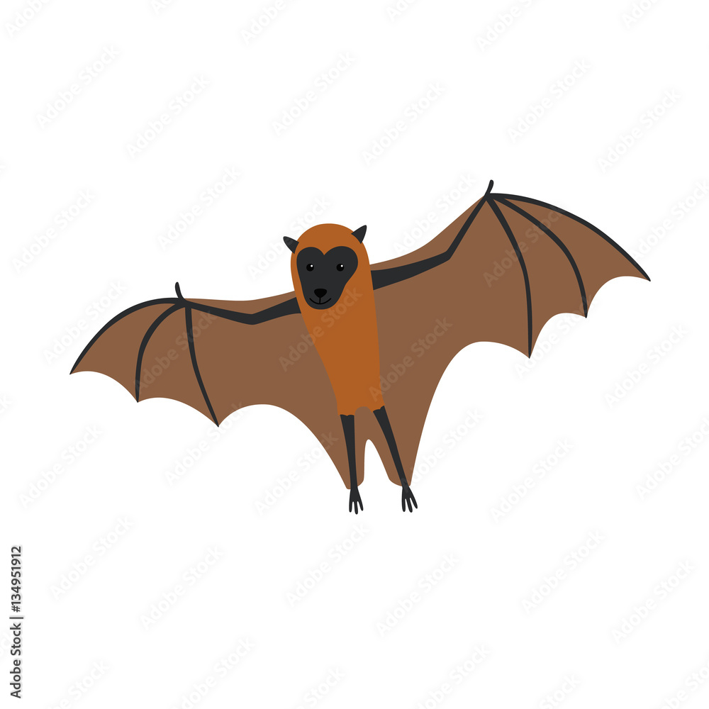 flying Fox vector illustration for children vector de Stock | Adobe Stock