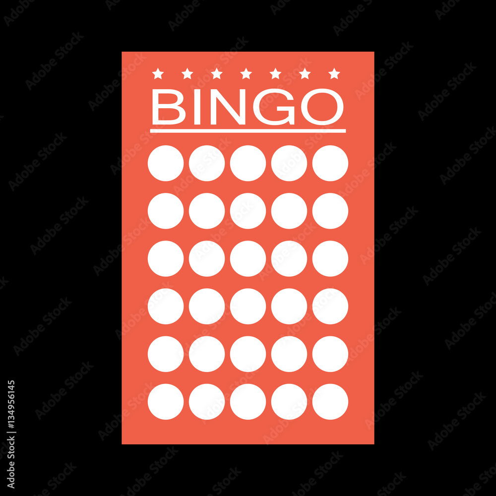 bingo card flat icon Stock Vector | Adobe Stock
