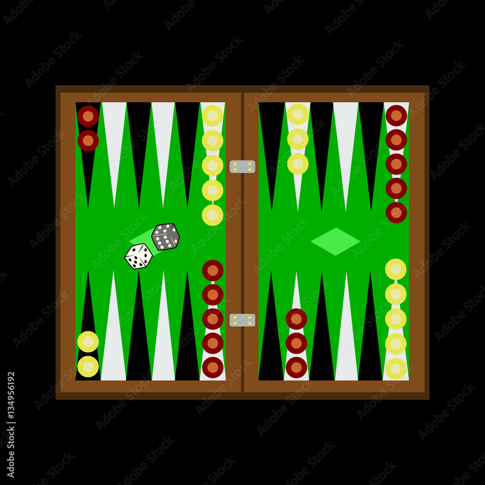 backgammon flat icon Stock Vector | Adobe Stock