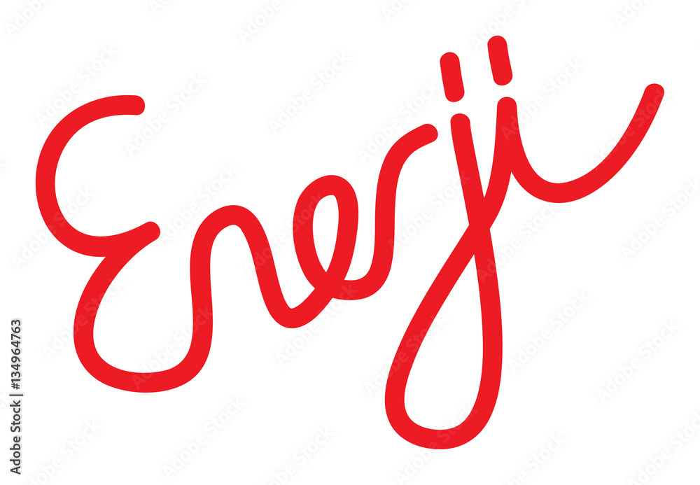 energy word hand drawn vector Stock Vector | Adobe Stock