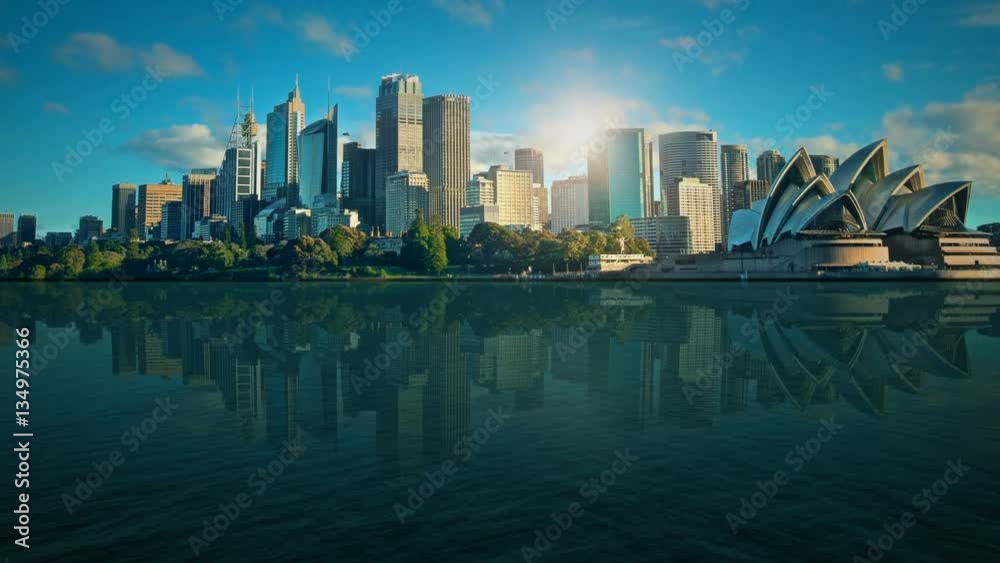 Sydney Landscape - View from the seaside Stock Video | Adobe Stock