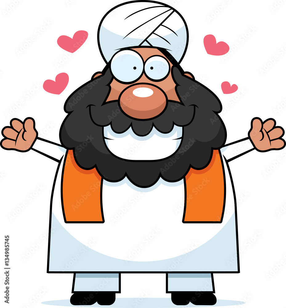 Cartoon Sikh Hug Stock Vector | Adobe Stock