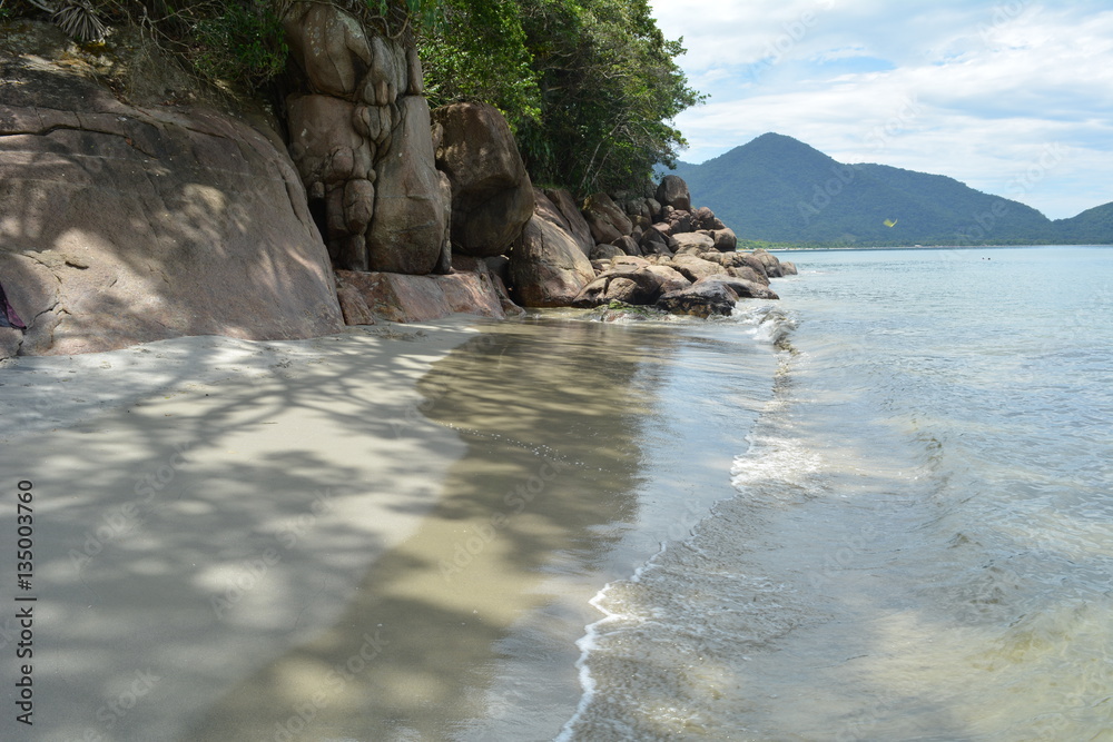 Praia do Pulso em Ubatuba wall mural wallpaper | Muraledesign.com