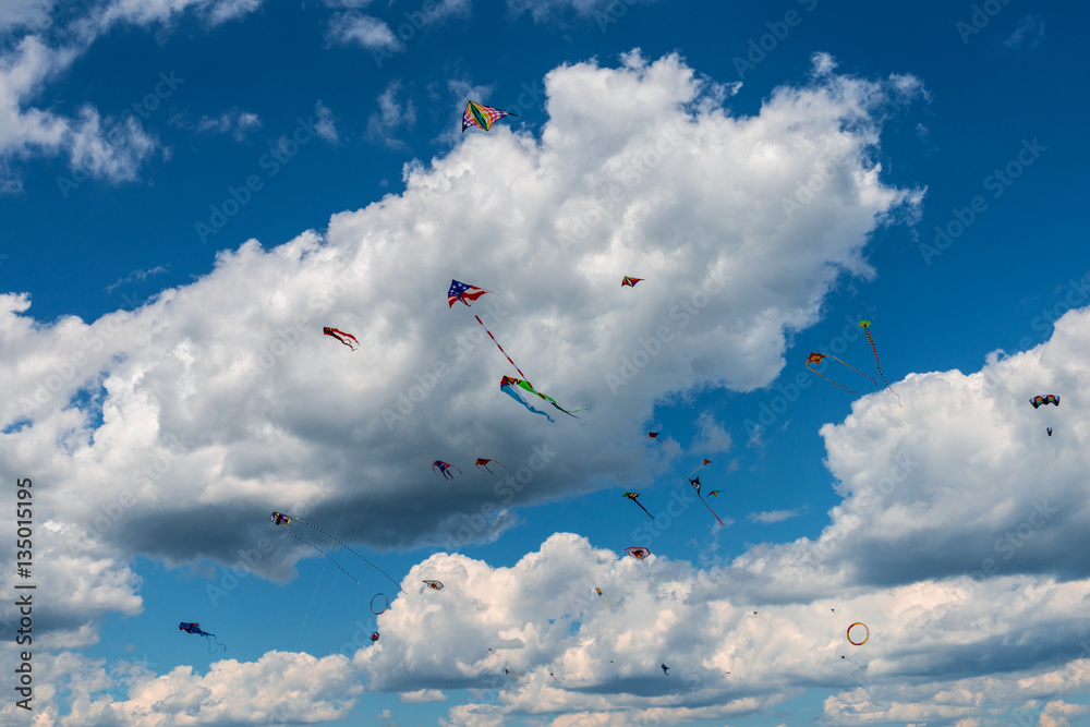 Kites Flying Stock Photo | Adobe Stock