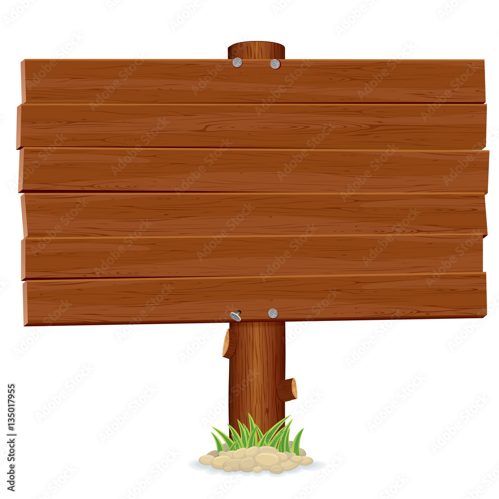 Old Wooden Billboard. Advertising Vector Template Stock Vector | Adobe ...