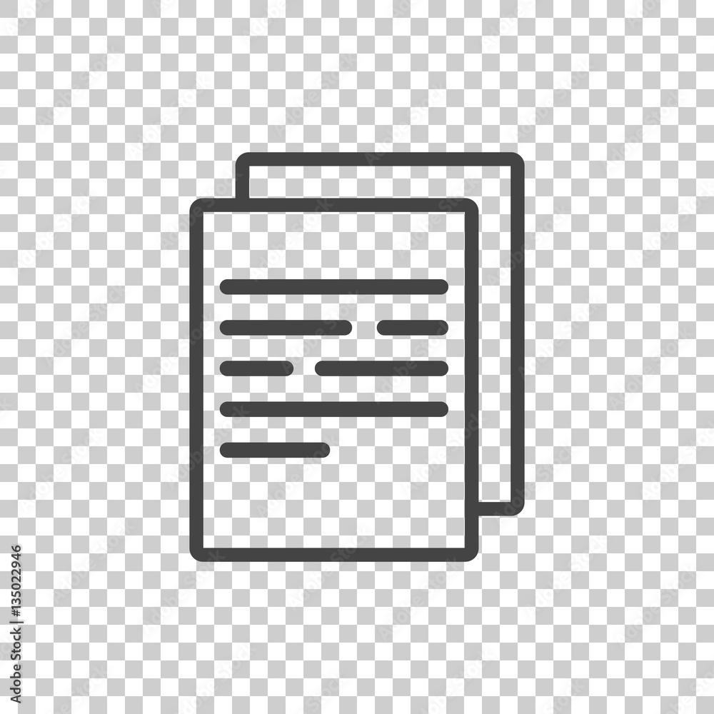 Document icon vector flat illustration. Isolated documents symbol ...