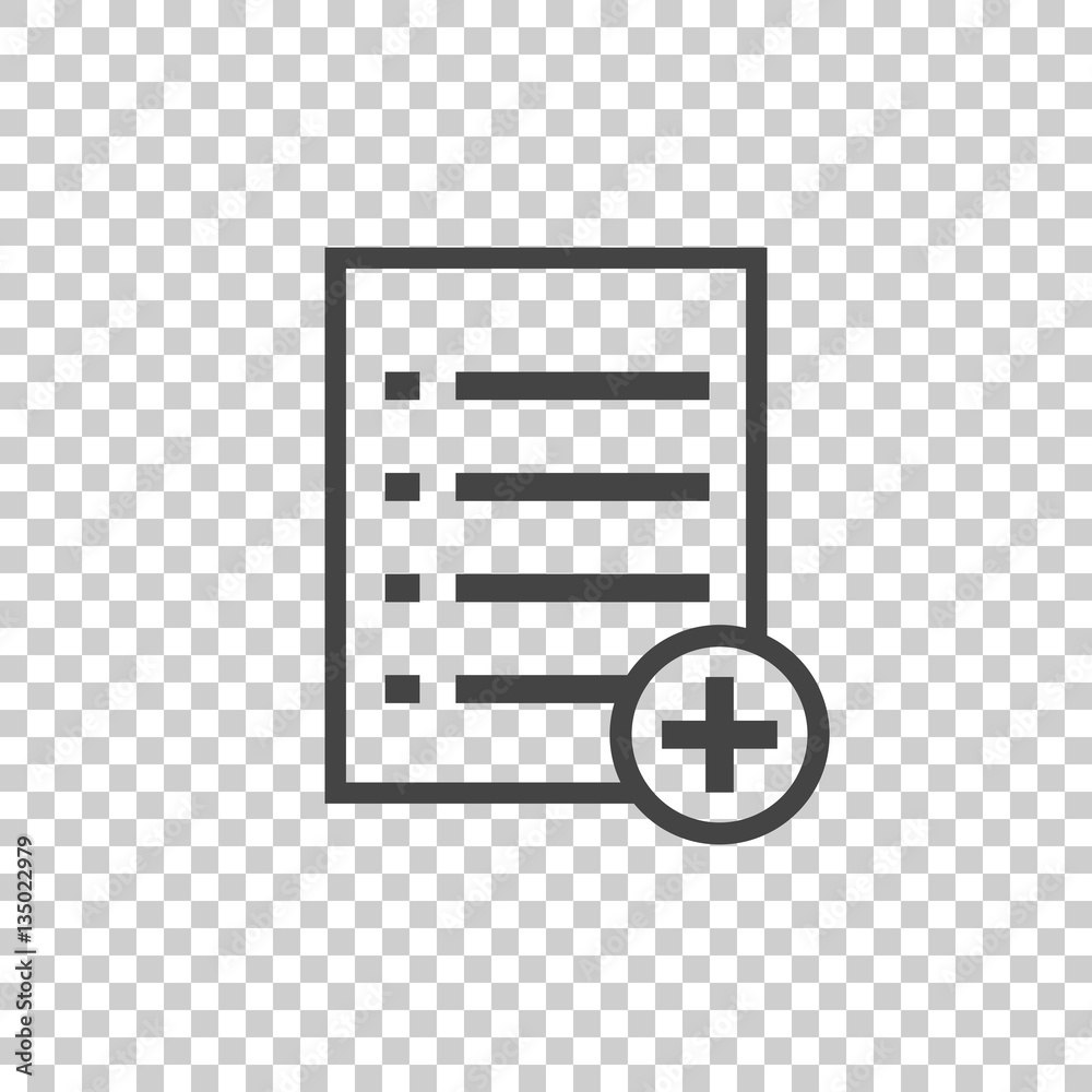 Add list document icon vector flat illustration. Isolated documents ...