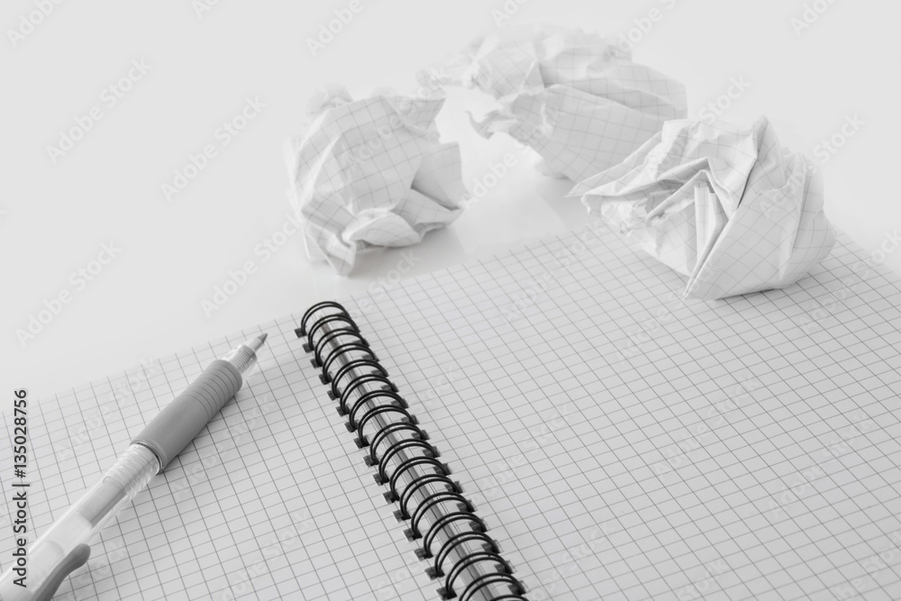 Paper and pen - background Stock Photo | Adobe Stock