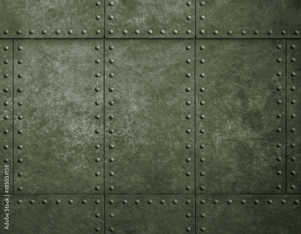 metal military green background with rivets Stock Illustration | Adobe ...