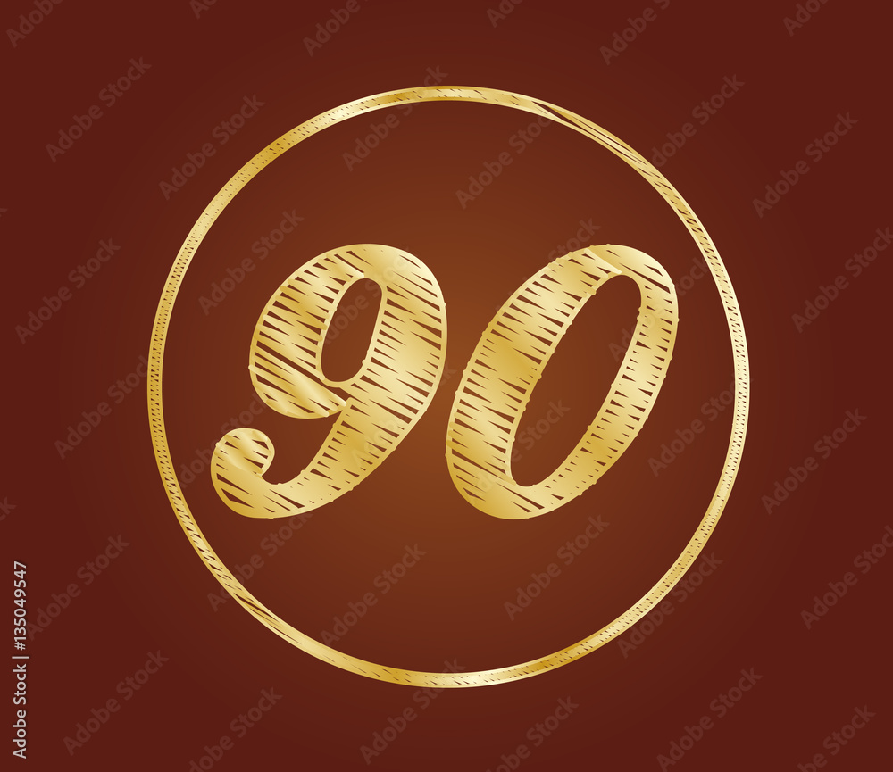 90 gold kreis Stock-Vektorgrafik | Adobe Stock