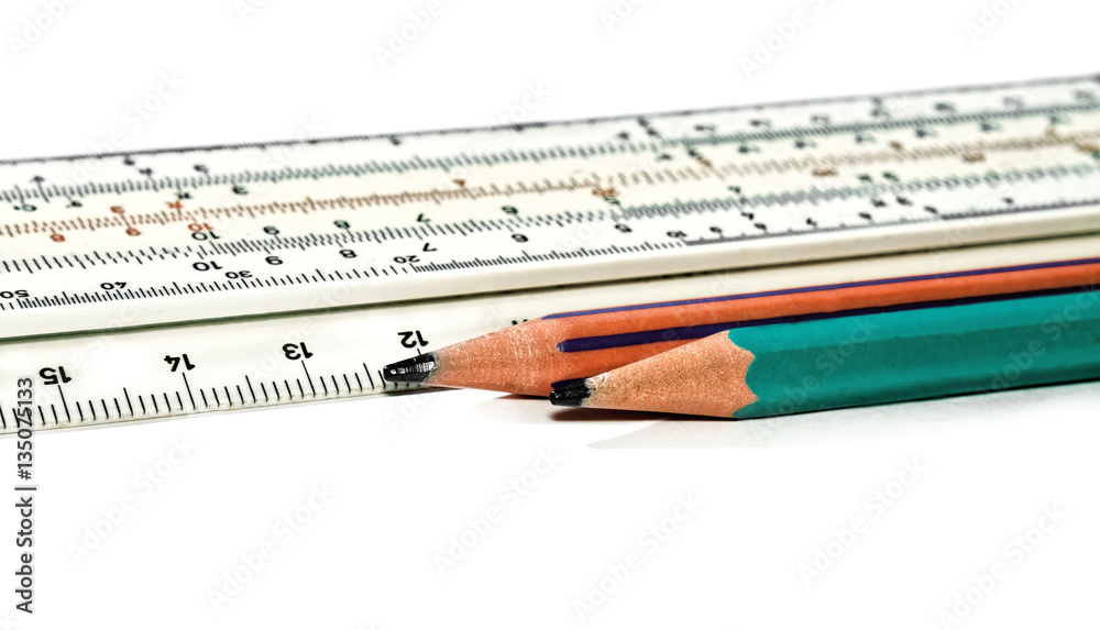 Pencils and ruler Stock Photo | Adobe Stock