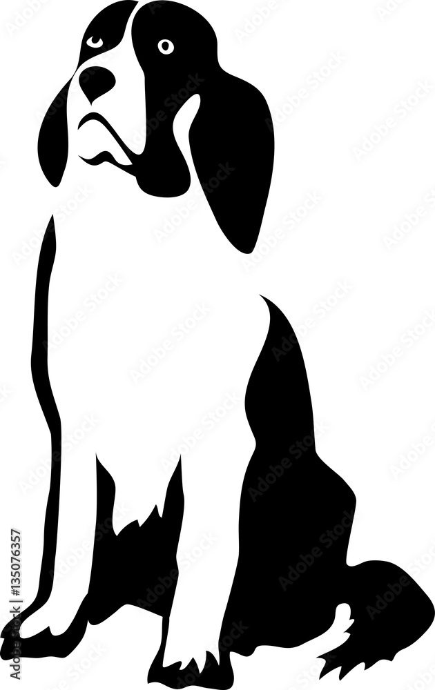 Cocker spaniel sitting Stock Vector | Adobe Stock